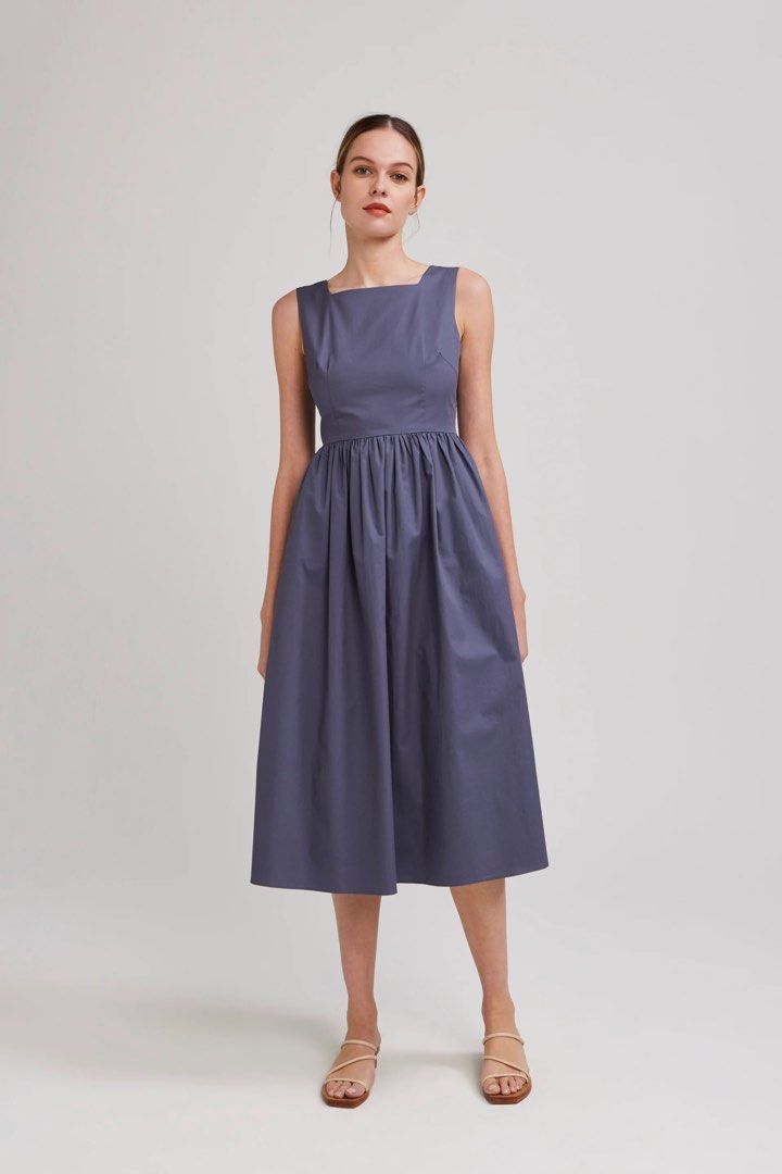 OSN Cotton V-Back Dress, Women's Fashion, Dresses & Sets, Dresses on Carousell