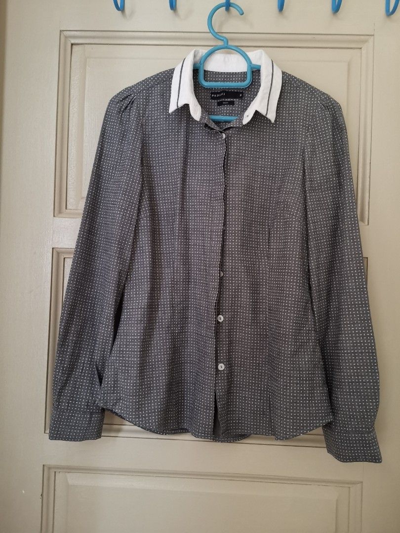 Padini grey working formal shirt, Women's Fashion, Tops, Shirts on ...