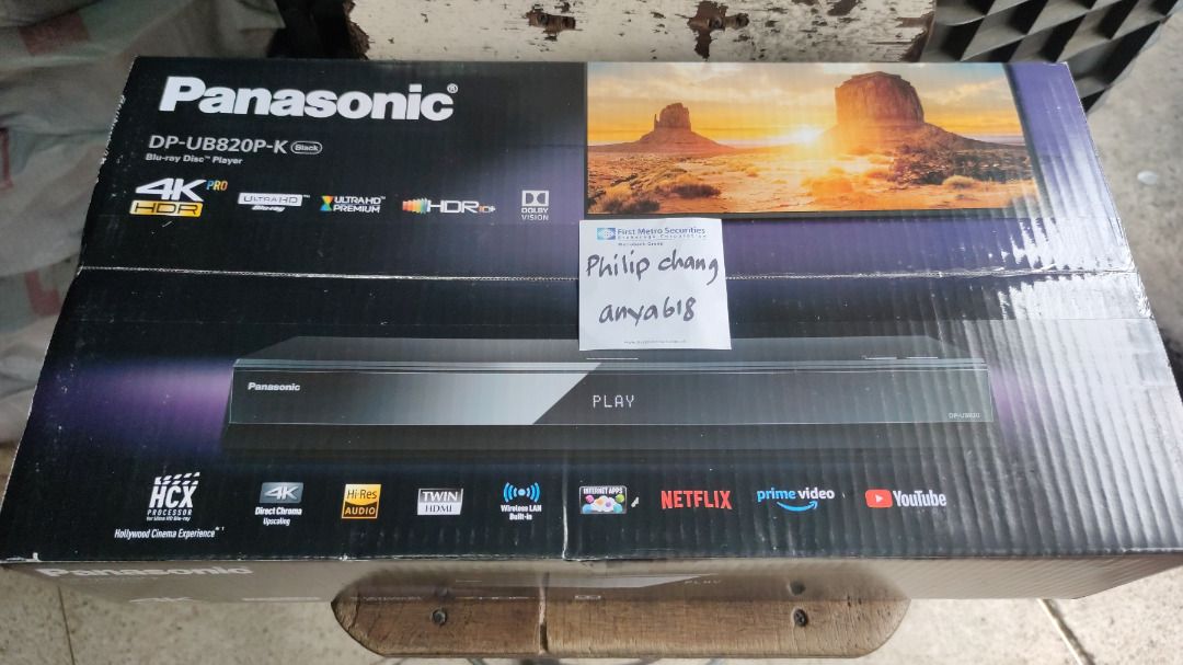 Panasonic DP-UB820 4K Ultra HD Blu-ray Player with Dolby Vision and ...
