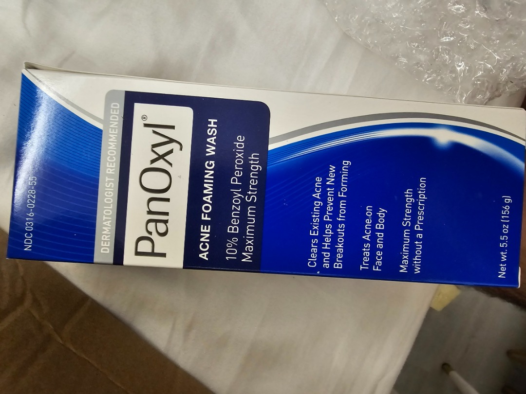 PANOXYL Acne Foaming Wash Benzoyl Peroxide 10% Maximum Strength 156g ...
