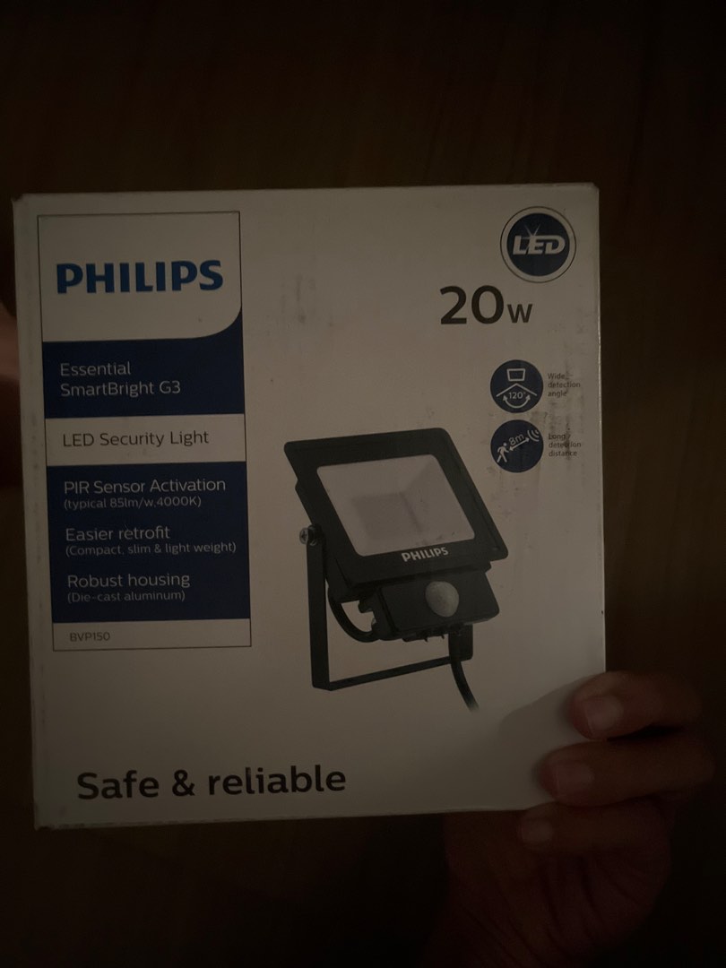Philips LED security light, Furniture & Home Living, Lighting & Fans ...