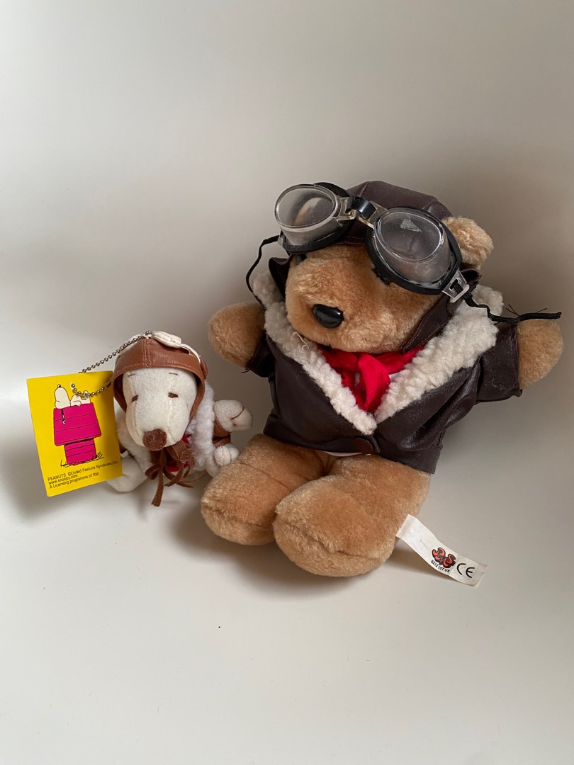 Pilot Snoopy And Pilot Teddy, Hobbies & Toys, Toys & Games on Carousell