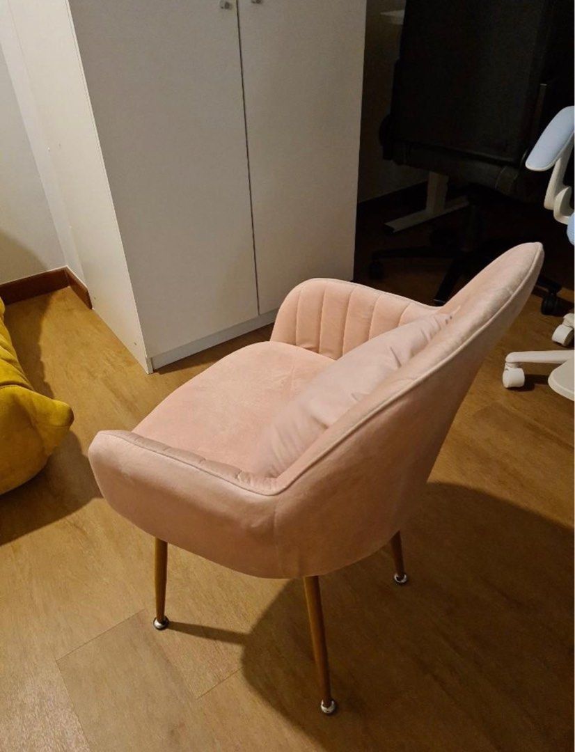 Pink dressing table chair, Furniture & Home Living, Furniture, Chairs ...