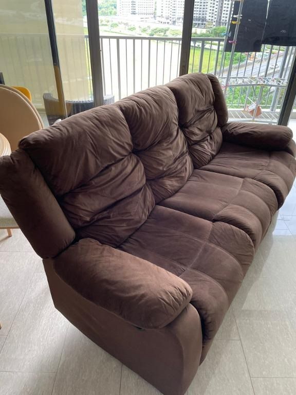 Pocketed Spring 3 Seater Recliner Sofa, Furniture & Home Living ...