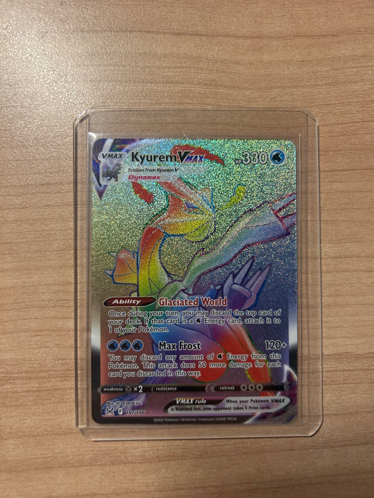 pokemon Kyurem Vmax rainbow, Hobbies & Toys, Toys & Games on Carousell