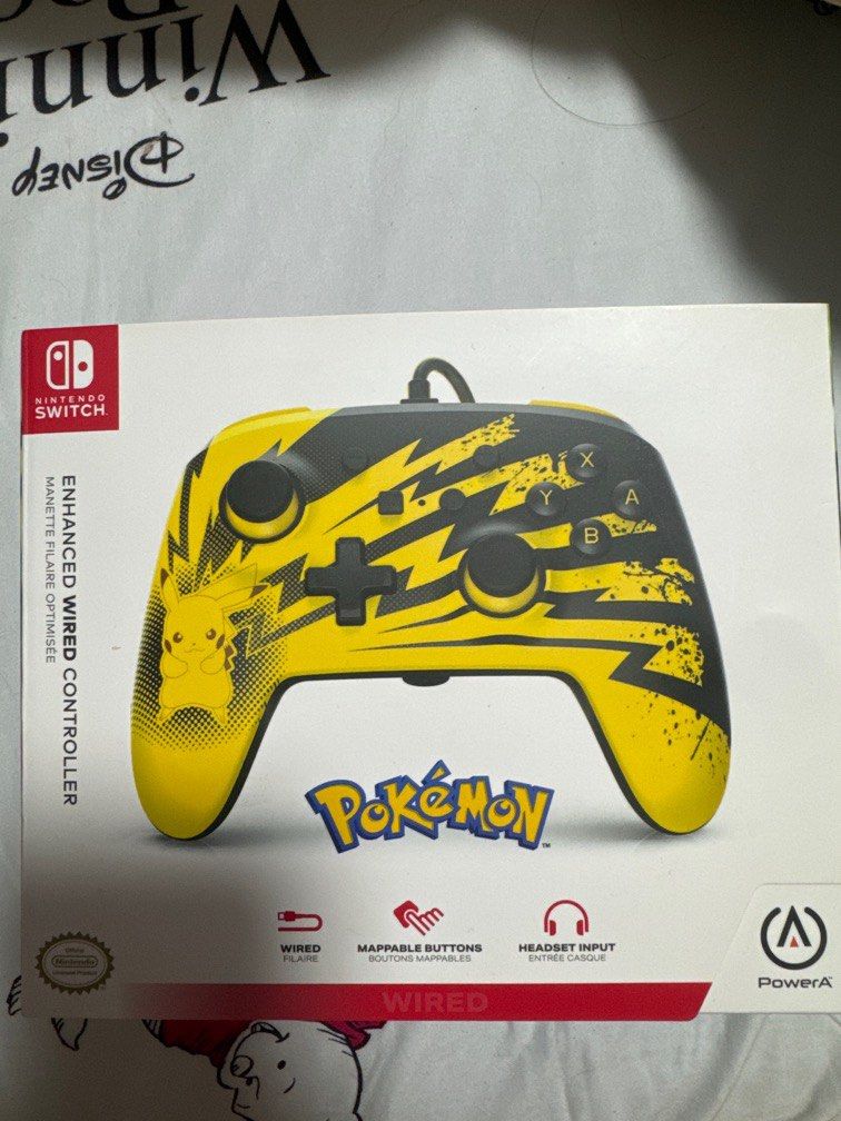PowerA pikachu wired controller, Video Gaming, Gaming Accessories ...