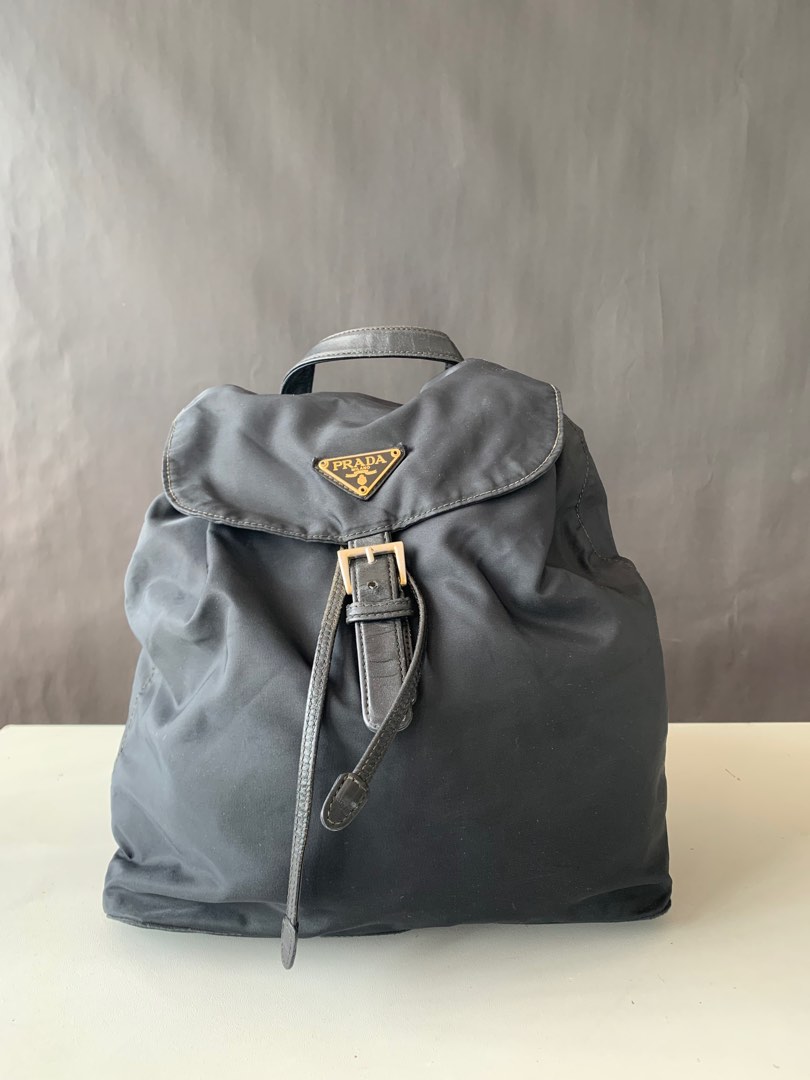 Prada Nylon Chain Backpack, Luxury, Bags & Wallets on Carousell