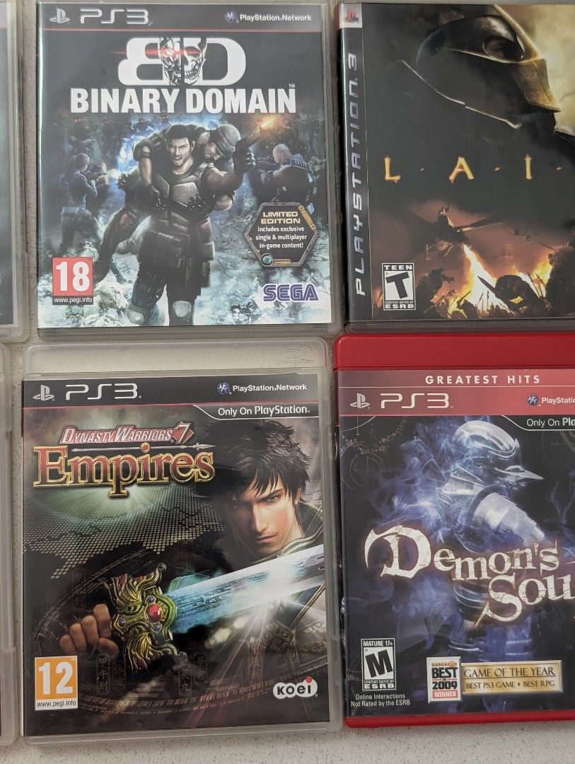 PS3 Games playstation 3 lair resident evil demo's souls dynasty warriors empires 7 binary domain ...