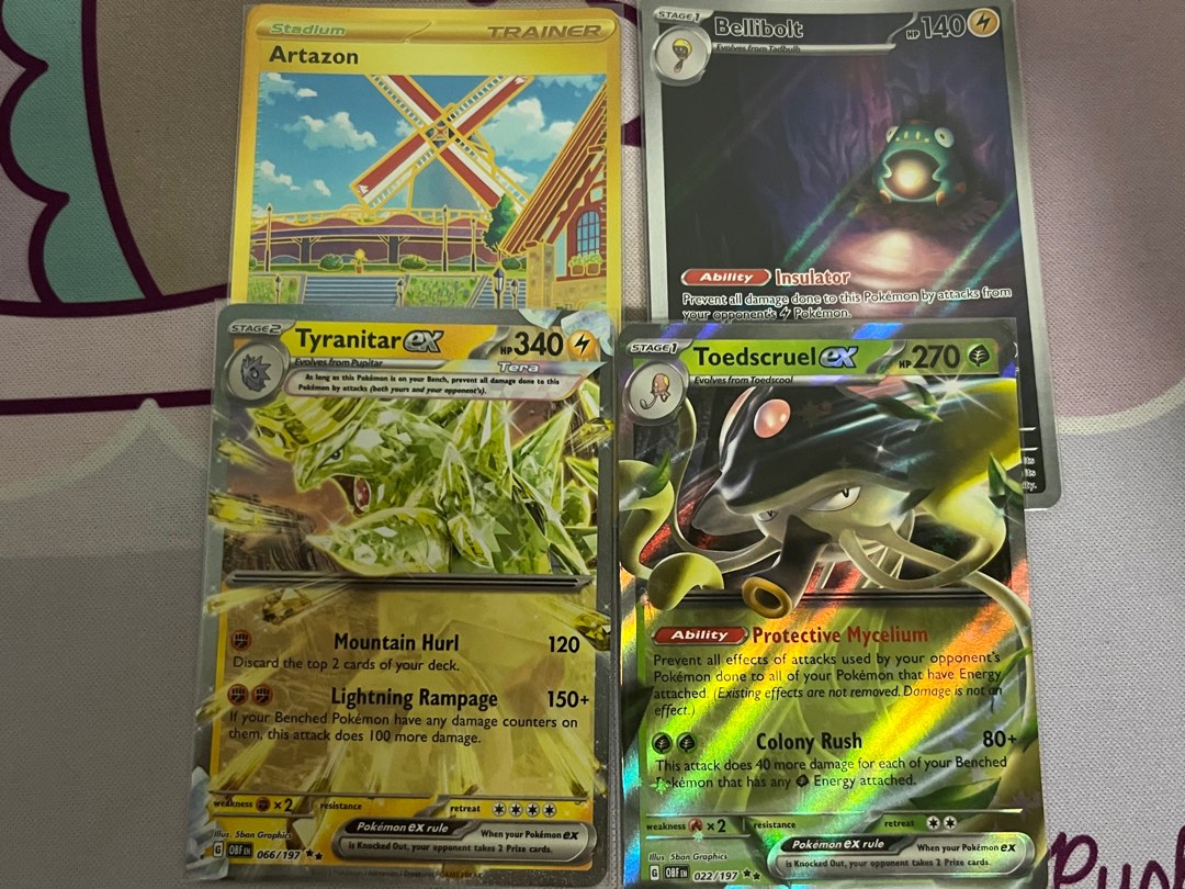 PTCG TCG Pokemon Card Obsidian Flames Random Hit Bundle Set, Hobbies ...