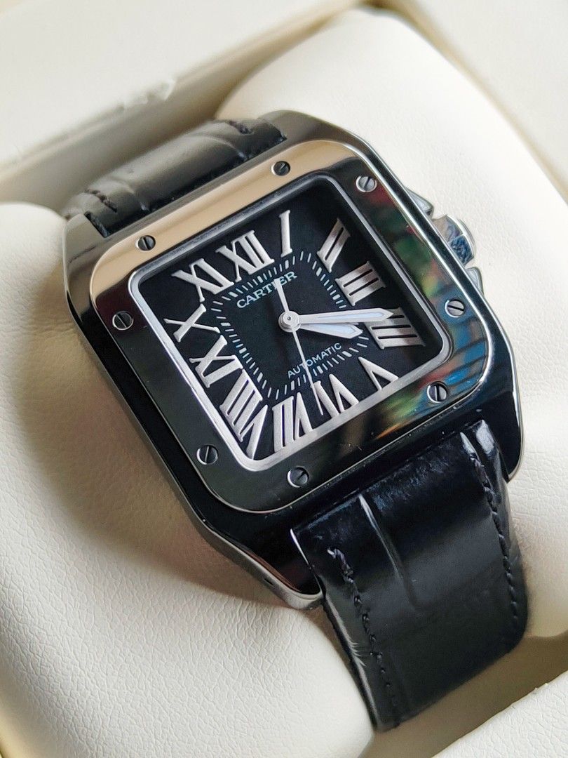 RARE CARTIER SANTOS 100 PVD MEDIUM, Luxury, Watches on Carousell