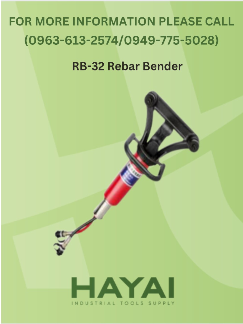 RB-32 Rebar Bender, Commercial & Industrial, Construction Tools & Equipment on Carousell
