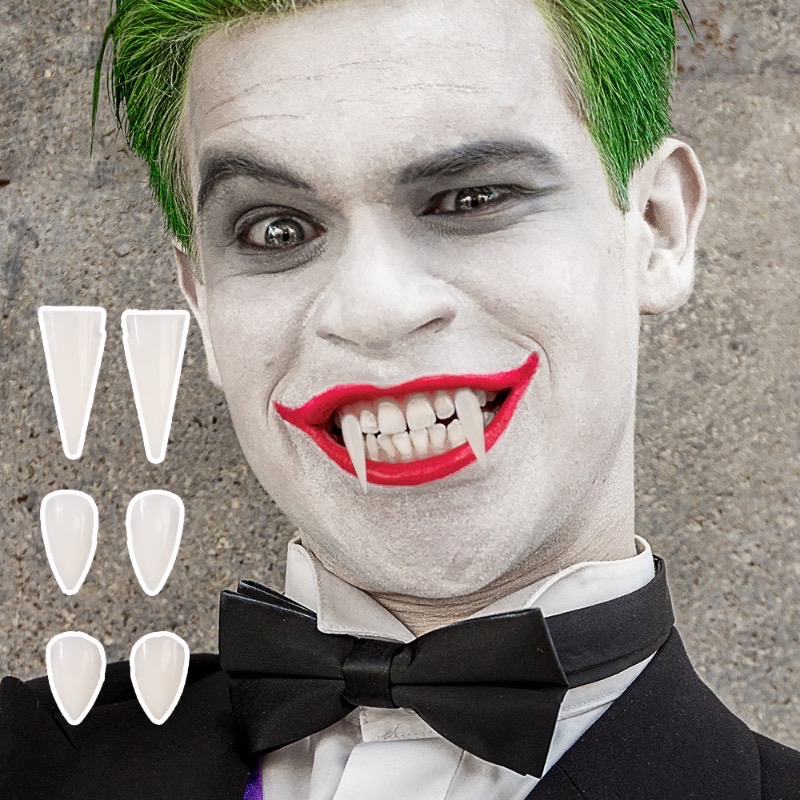 Resin Vampire Teeth Fangs Dentures Halloween Costume Props Favor ...
