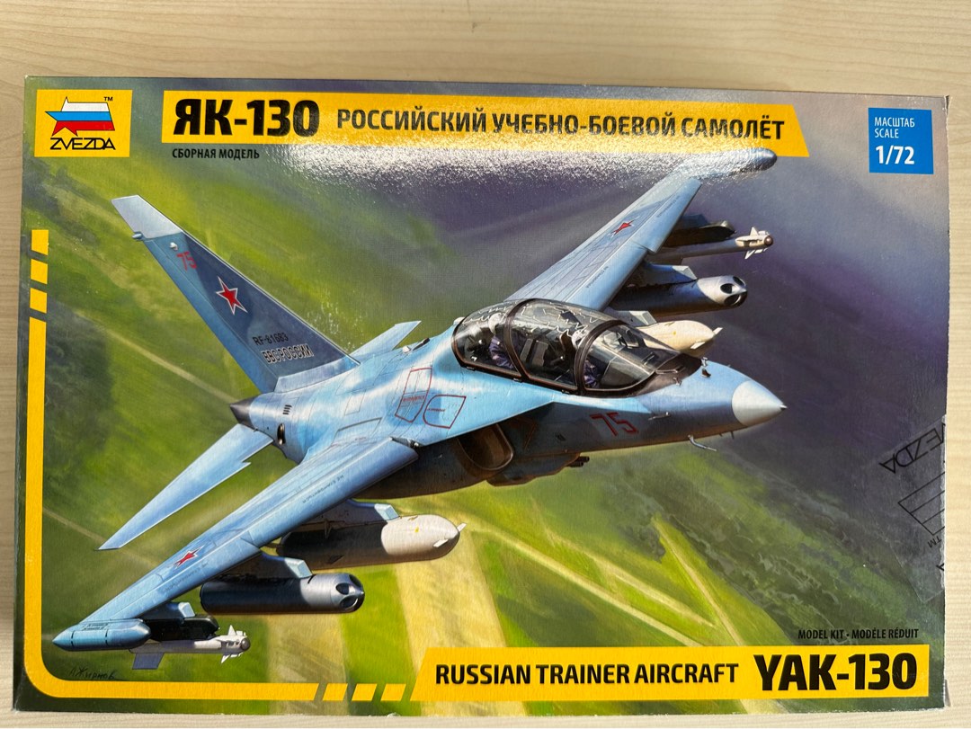 Russian trainer aircraft YAK-130 1/72 ZVEZDA, Hobbies & Toys, Toys ...