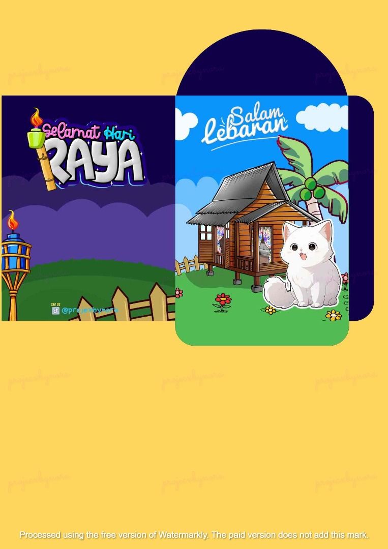 Sampul cats kuching Raya viral 2024 Cat, Hobbies & Toys, Stationery ...