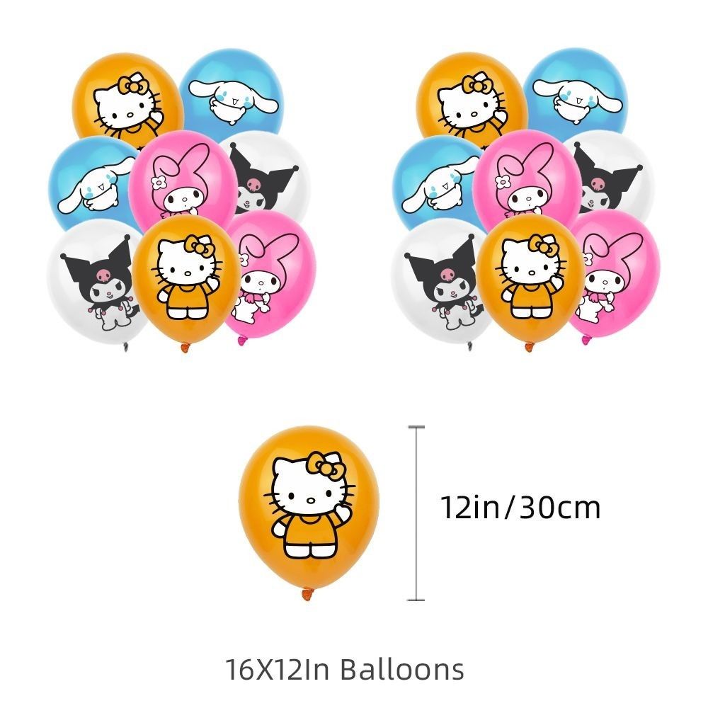 Sanrio Family Series (C): Happy Birthday Banner, Big Cake Topper ...