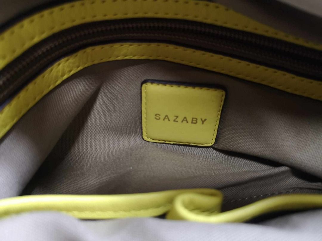 Sazaby White Yellow Leather Hobo Bag, Women's Fashion, Bags & Wallets ...