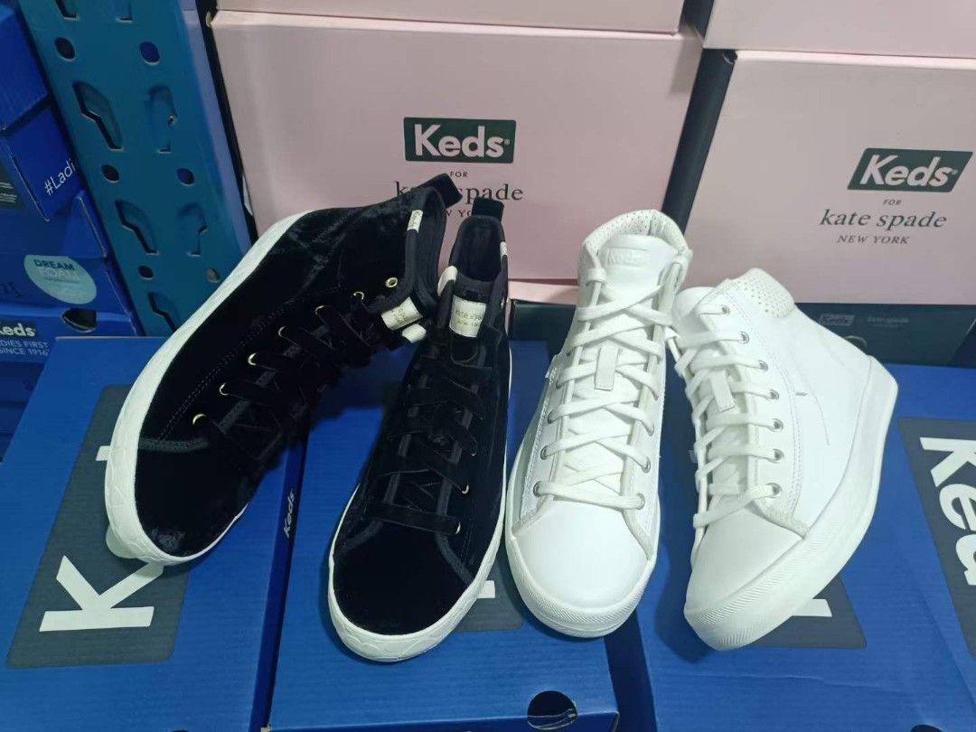 Sepatu Keds x Kate Spade boots hi sneakers original, Fesyen Wanita ...