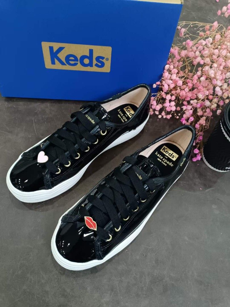 Sepatu wanita Keds x Kate Spade triple decker sneakers, Fesyen Wanita ...