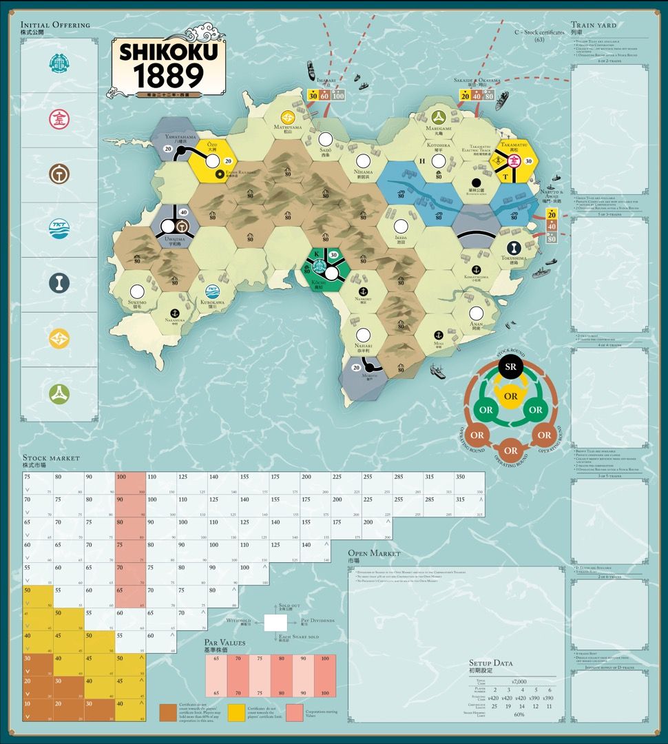 Shikoku 1889 Board Game by Grand Trunk Games, Hobbies & Toys, Toys ...
