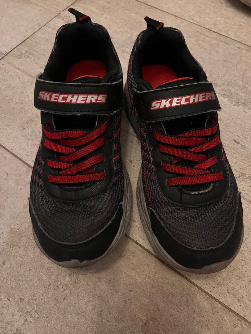 Skechers black school shoes kids., Bayi & Anak, Baju Anak Laki-laki, 4 ...