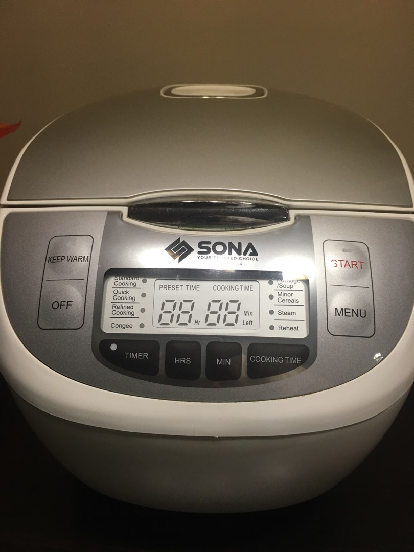 Sona 1.8L Rice Cooker Grey + White, TV & Home Appliances, Kitchen ...