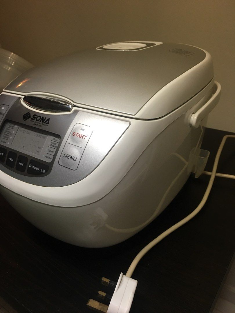 Sona 1.8L Rice Cooker Grey + White, TV & Home Appliances, Kitchen ...