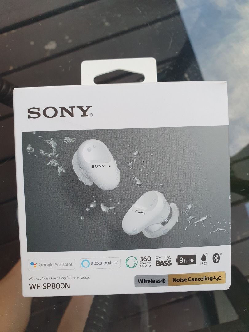 Sony headphones WF-SP800N, Audio, Headphones & Headsets on Carousell