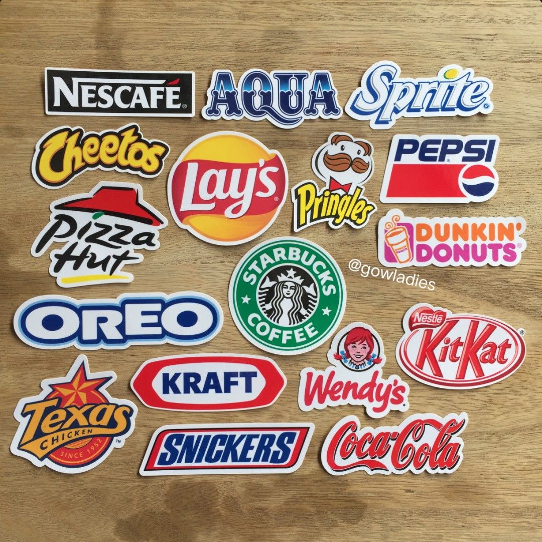 stiker pack (17pcs) aesthetic food and beverages, Makanan & Minuman ...