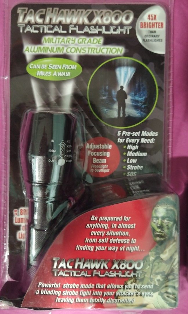 Tac Hawk X800 Flashlight LED, Looking For on Carousell