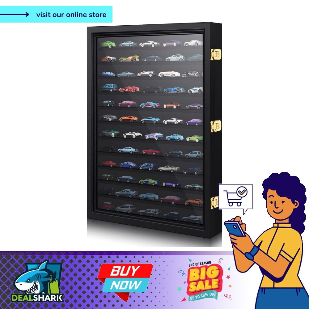 Tatuo Car Model Display Case 1: 64 Scale Toy Cars Box Acrylic Door ...