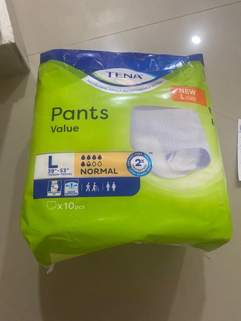Tena Adult Diapers- Pants-L- Stick-M, Health & Nutrition, Assistive & Rehabilatory Aids, Adult ...