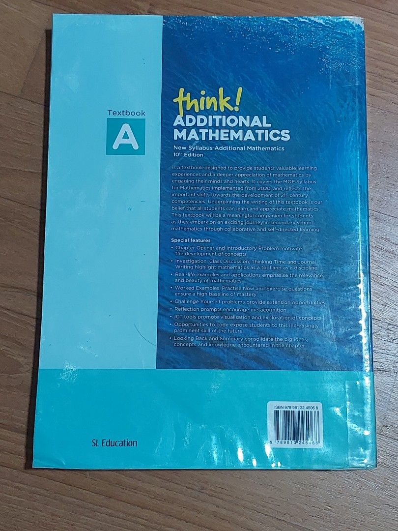 Think! Additional Mathematics 10th edition textbook a, Hobbies & Toys ...