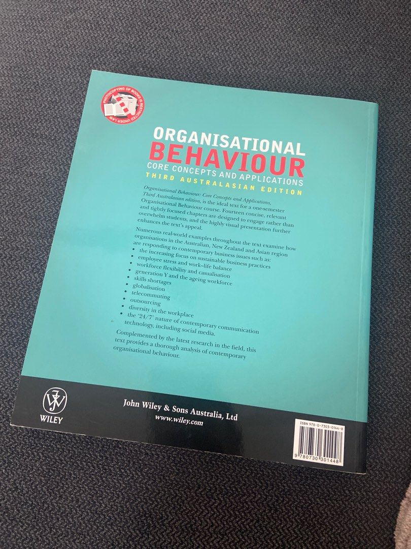 Third Edition - Organisational Behaviour: Core Concepts and ...