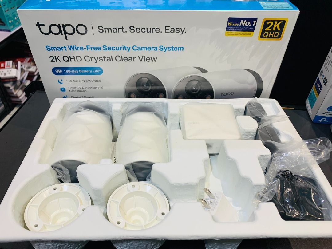 TP-Link Tapo C420S2 2K QHD Smart Wire Free Security Camera CCTV System ...