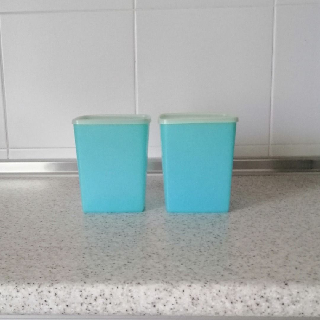 Tupperware Tall Square Round Stackable Food Containers 2-piece Set ...