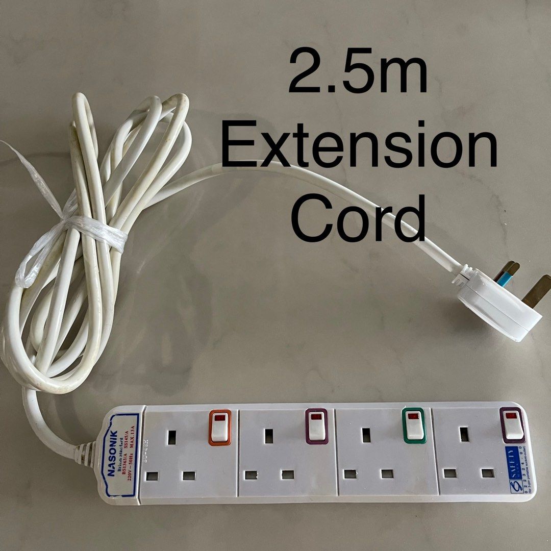 Various Extension Cords / Plugs, TV & Home Appliances, Electrical ...