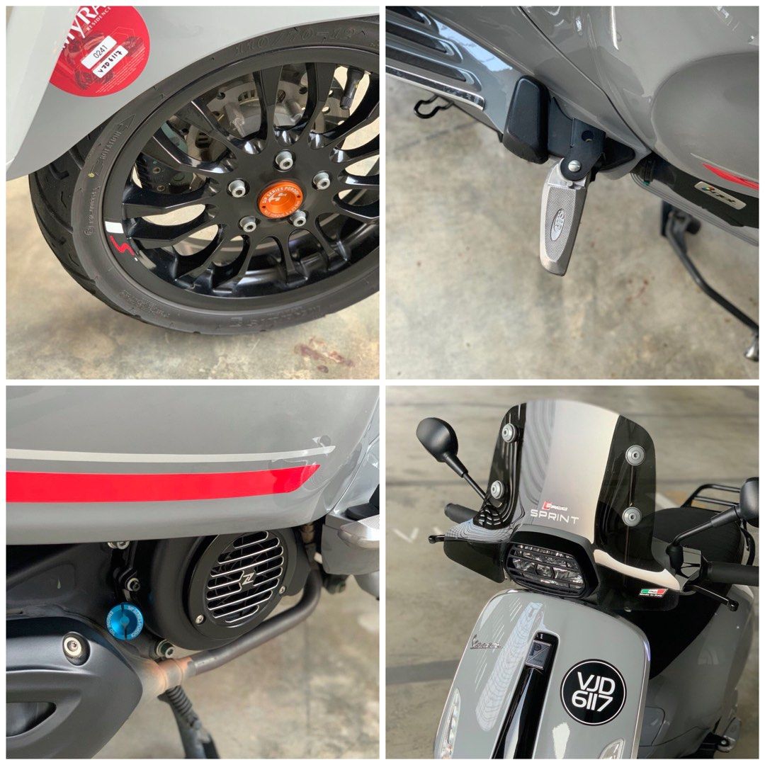 Vespa Sprint S 150 nardo grey, Motorbikes on Carousell