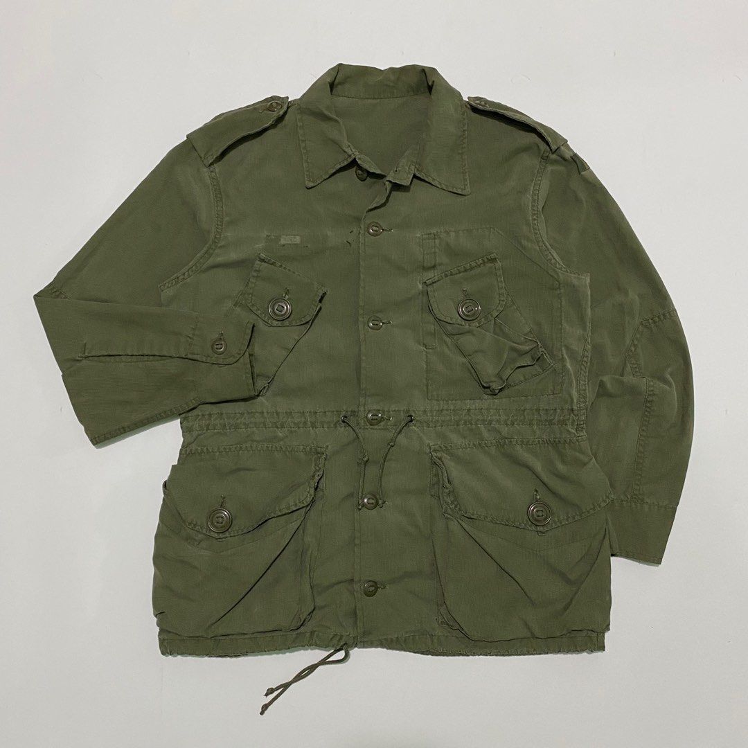 Vintage 1970s Canadian Army Military Fatigue Field Jacket Green Olive ...