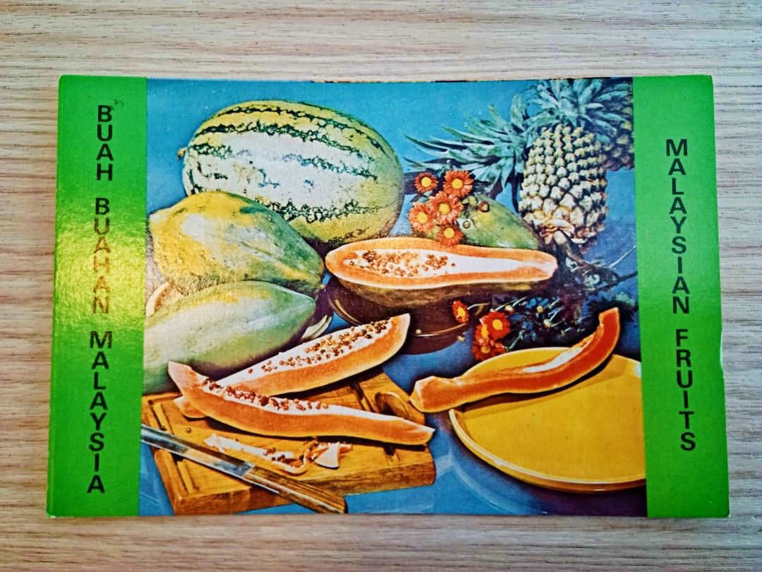 Vintage 70's Postcard of Malaysian Fruits, Mixed Fruits 1. Poskad Lama ...