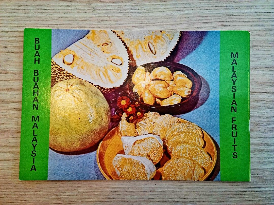 Vintage 70's Postcard of Malaysian Fruits, Jackfruit. Poskad Lama Buah ...