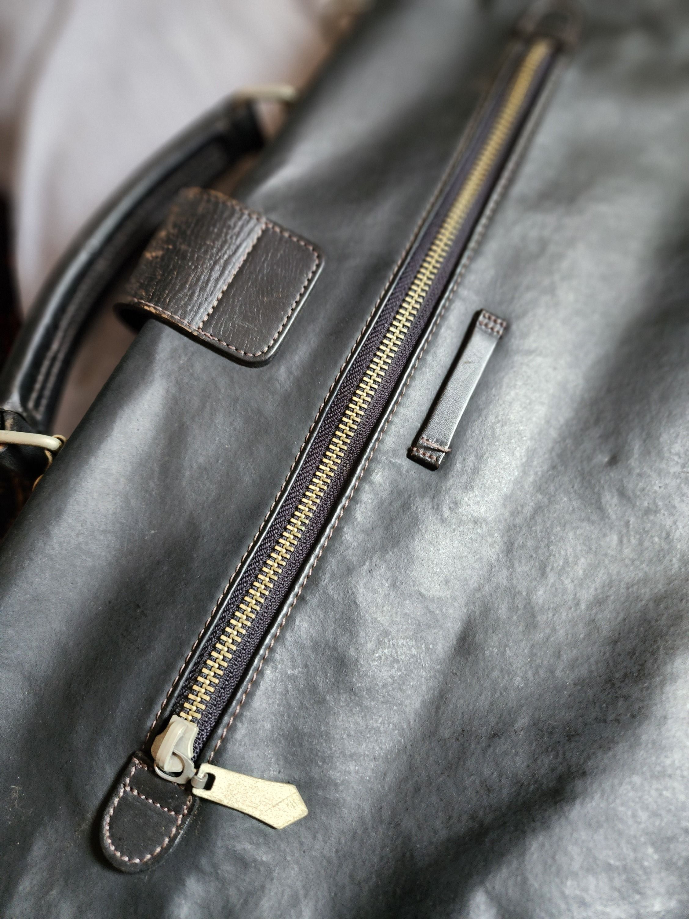 Vintage Jean Paul Gaultier leather sling briefcase/messenger bag ...