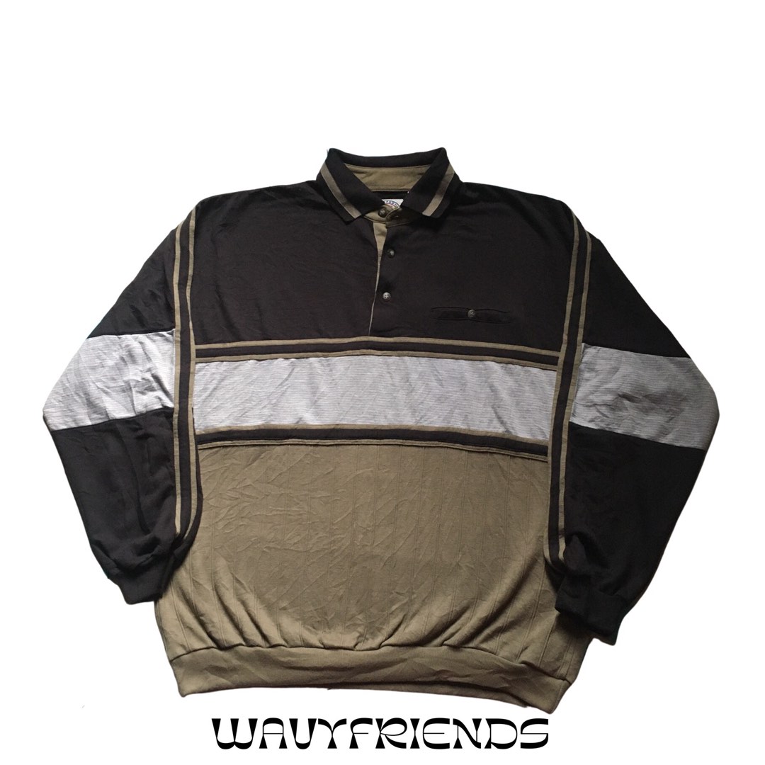 Vintage LD Sport Tri Toned Collared Sweater, Men's Fashion, Tops & Sets ...