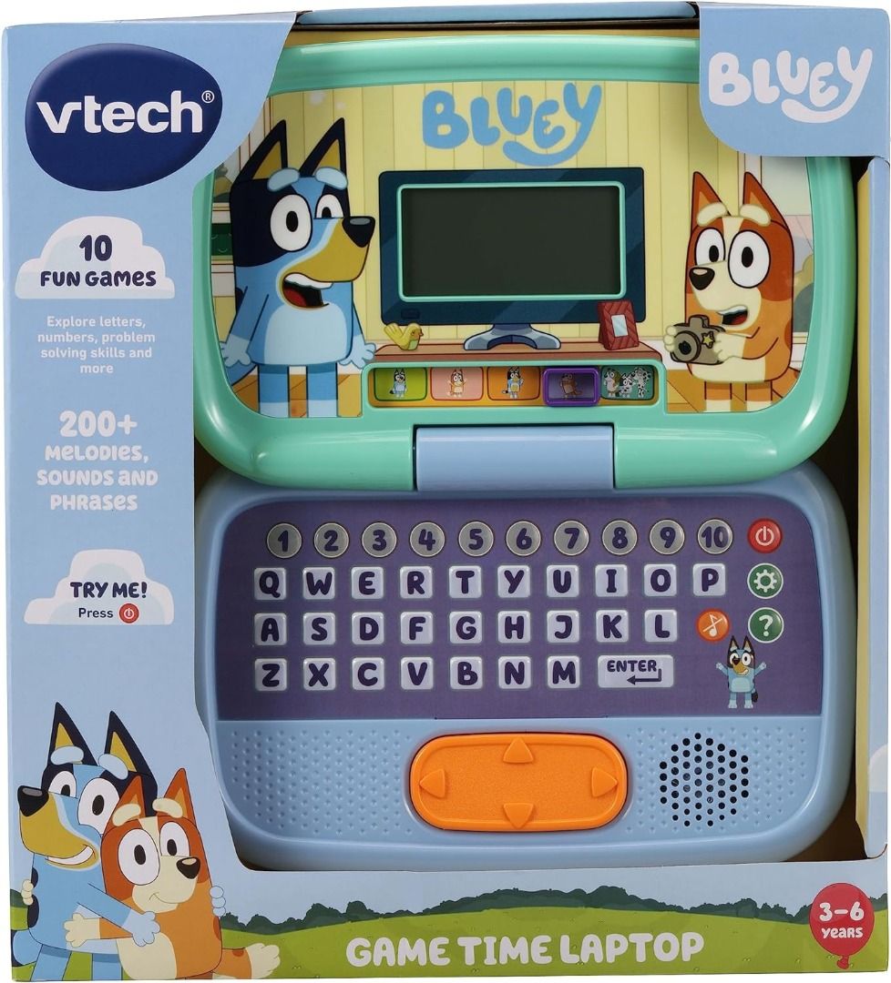 VTech Bluey Game Time Laptop, Hobbies & Toys, Toys & Games on Carousell