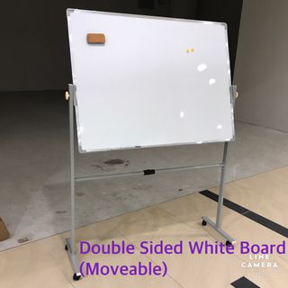 Double sided whiteboard mobile moveable whiteboard standing office ...