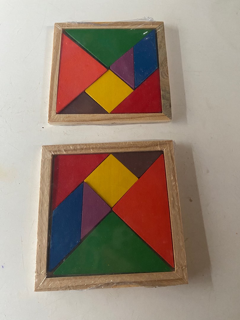 Wooden Tangram Small (Bundle), Hobbies & Toys, Toys & Games on Carousell