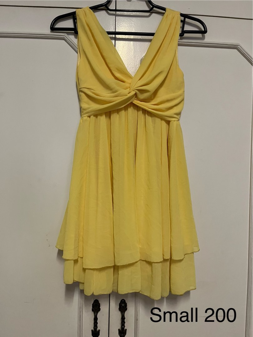Yellow small semi formal short dress, Women's Fashion, Dresses & Sets ...