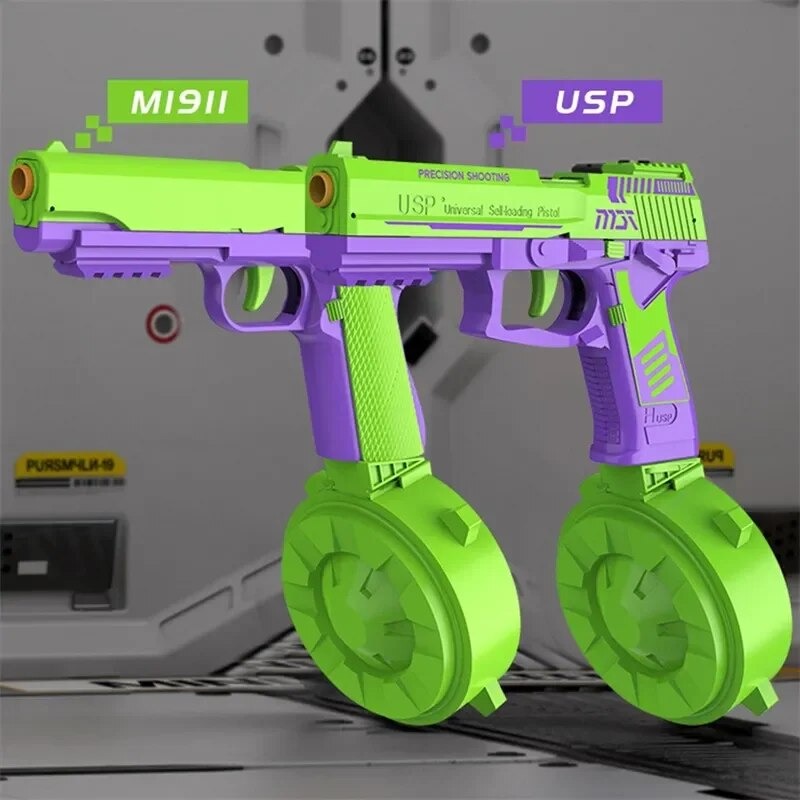 3D Model Toy 1911/USP Gun Safety Soft Bullet Automatic Shell Ejection ...