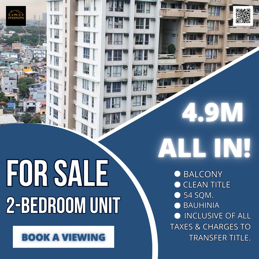 4.9M ALL IN!! 2-BEDROOM UNIT WITH BALCONY FOR SALE IN TIVOLI GARDEN RESIDENCES - MANDALUYONG ...