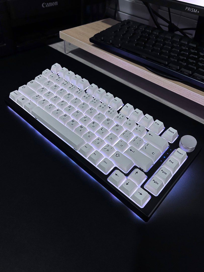 75% Custom Mechanical Keyboard (Full White Japanese keycaps), Computers ...