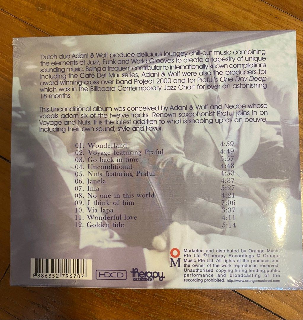( Electronic music CD ) Adani & Wolf - Unconditional, Hobbies & Toys ...